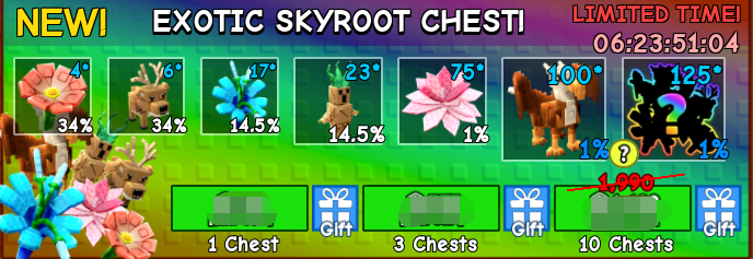 Exotic Skyroot Chest* 1 Grow a Garden – Value, Abilities, Rarity & How ...