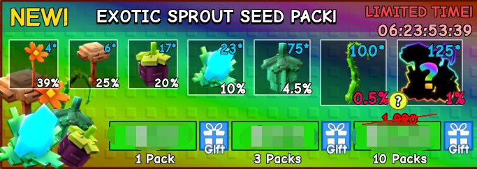 Exotic Sprout Seed Pack*50 Grow a Garden – Value, Abilities, Rarity ...