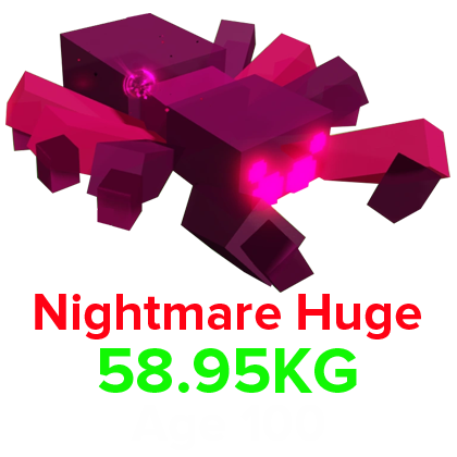 Nightmare Spider (HUGE) (58.95KG Age 100) Grow a Garden – Value ...