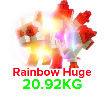 Rainbow Kitsune (HUGE) (20.92KG Age 100) Grow a Garden – Value ...